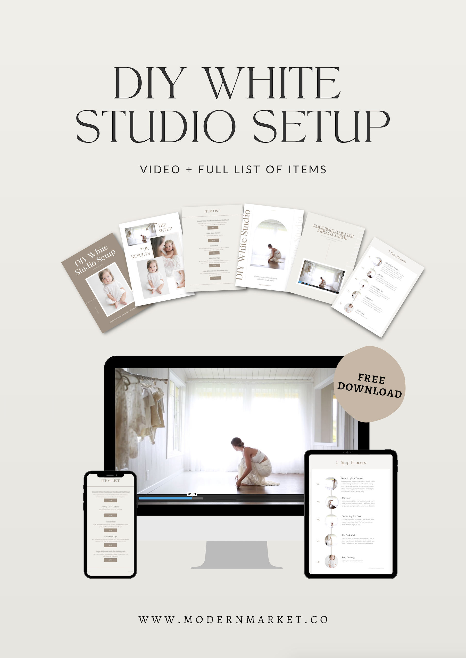 The Absolute Best DIY White Studio Setup - modernmarket.co