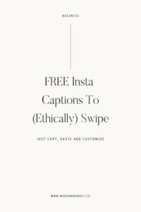 FREE Instagram Captions To (Ethically) Swipe - modernmarket.co