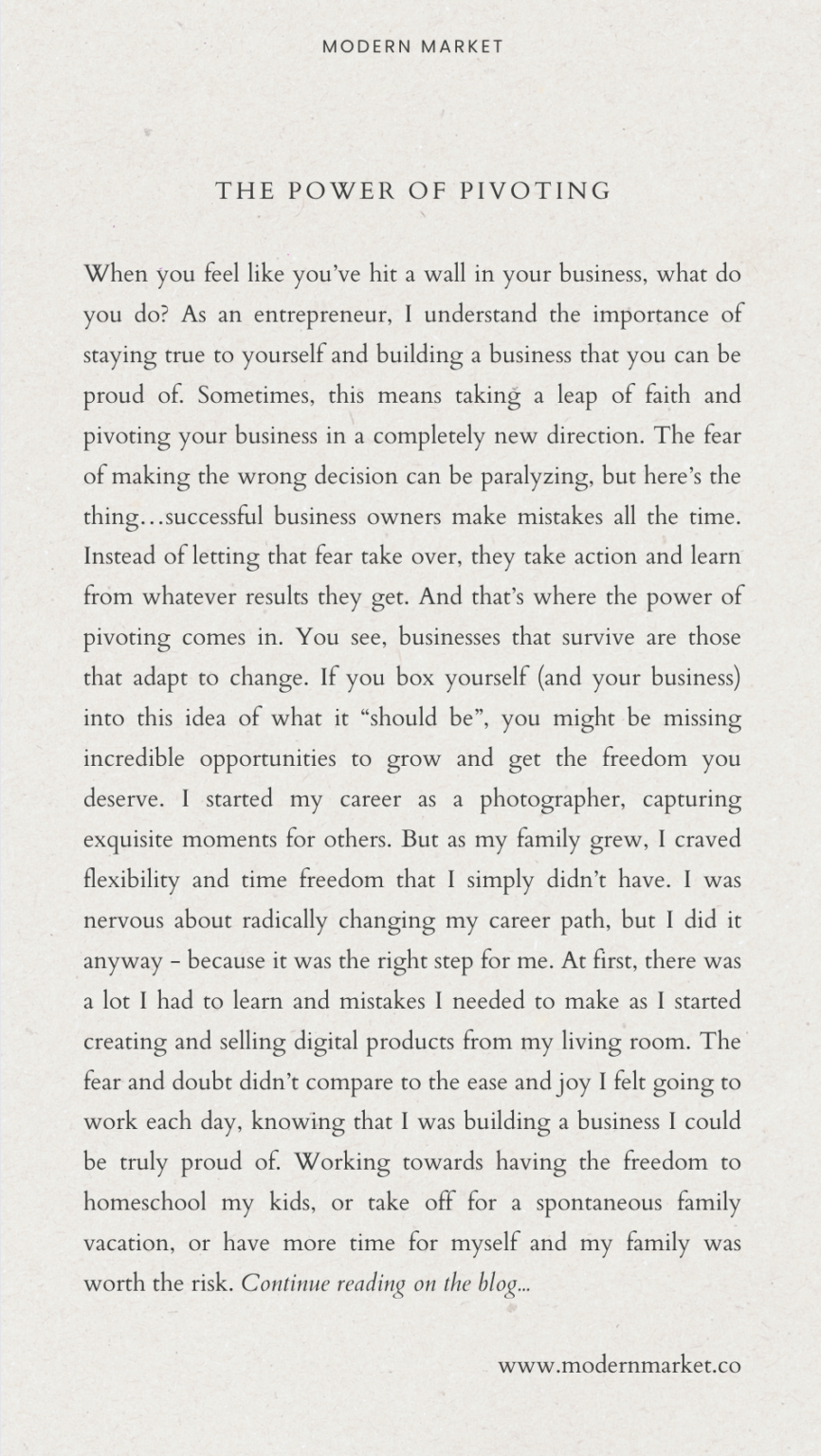 Mindset Lessons From a Million-Dollar Pivot - modernmarket.co